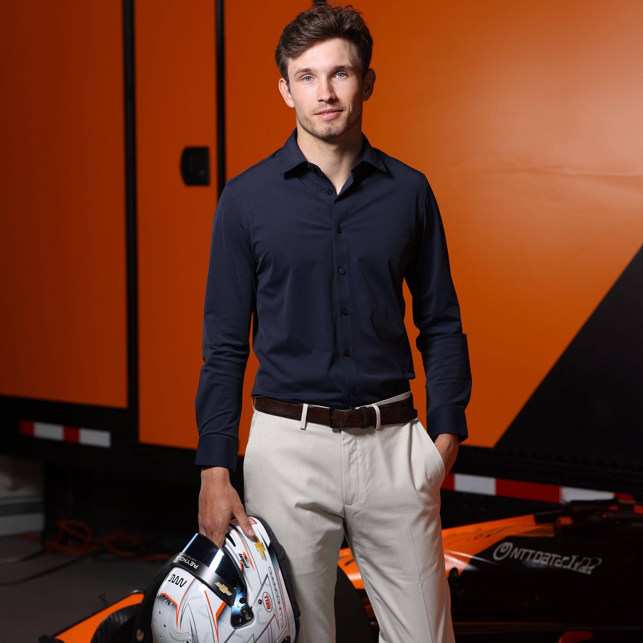 Apex Performance Dress Shirt Navy – Collars & Co.