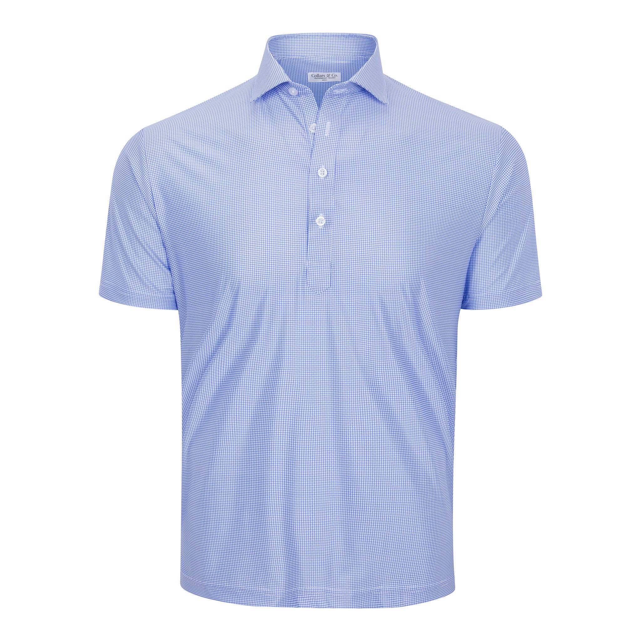 Featherweight Flex Polo Blue Micro Grid – Collars & Co.