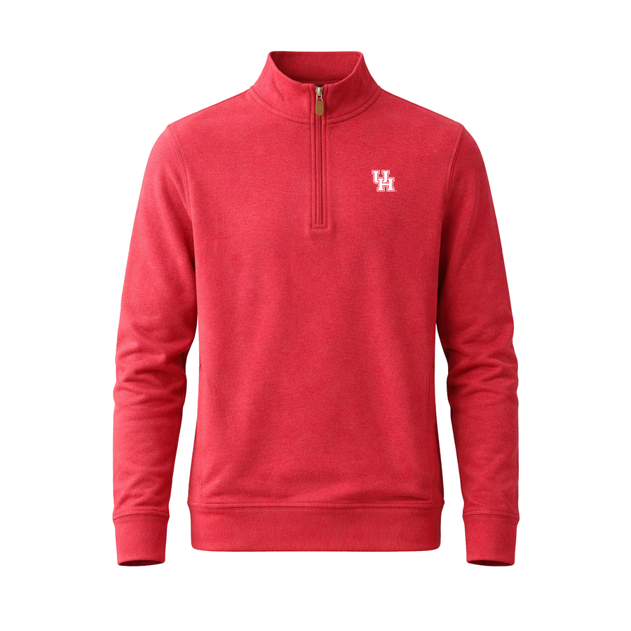 Houston Cloud Cotton Quarter Zip Pullover Sunset Red – Collars & Co.