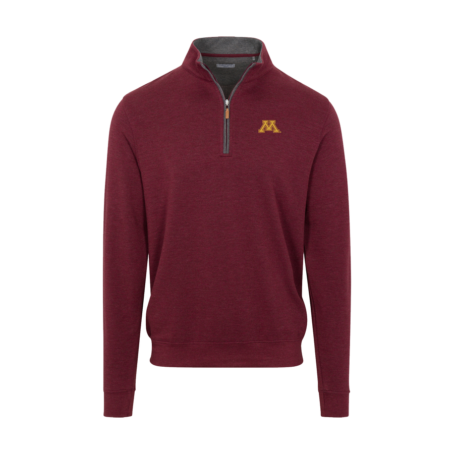 Minnesota Merlot Heather Cloud Cotton Quarter Zip Pullover – Collars & Co.
