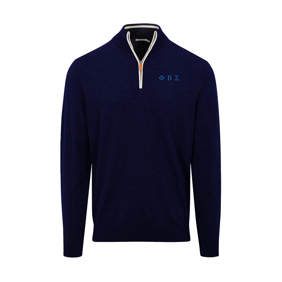 Collars & Co. Phi Beta Sigma Navy with White Trim Luxury Touch Cotton
