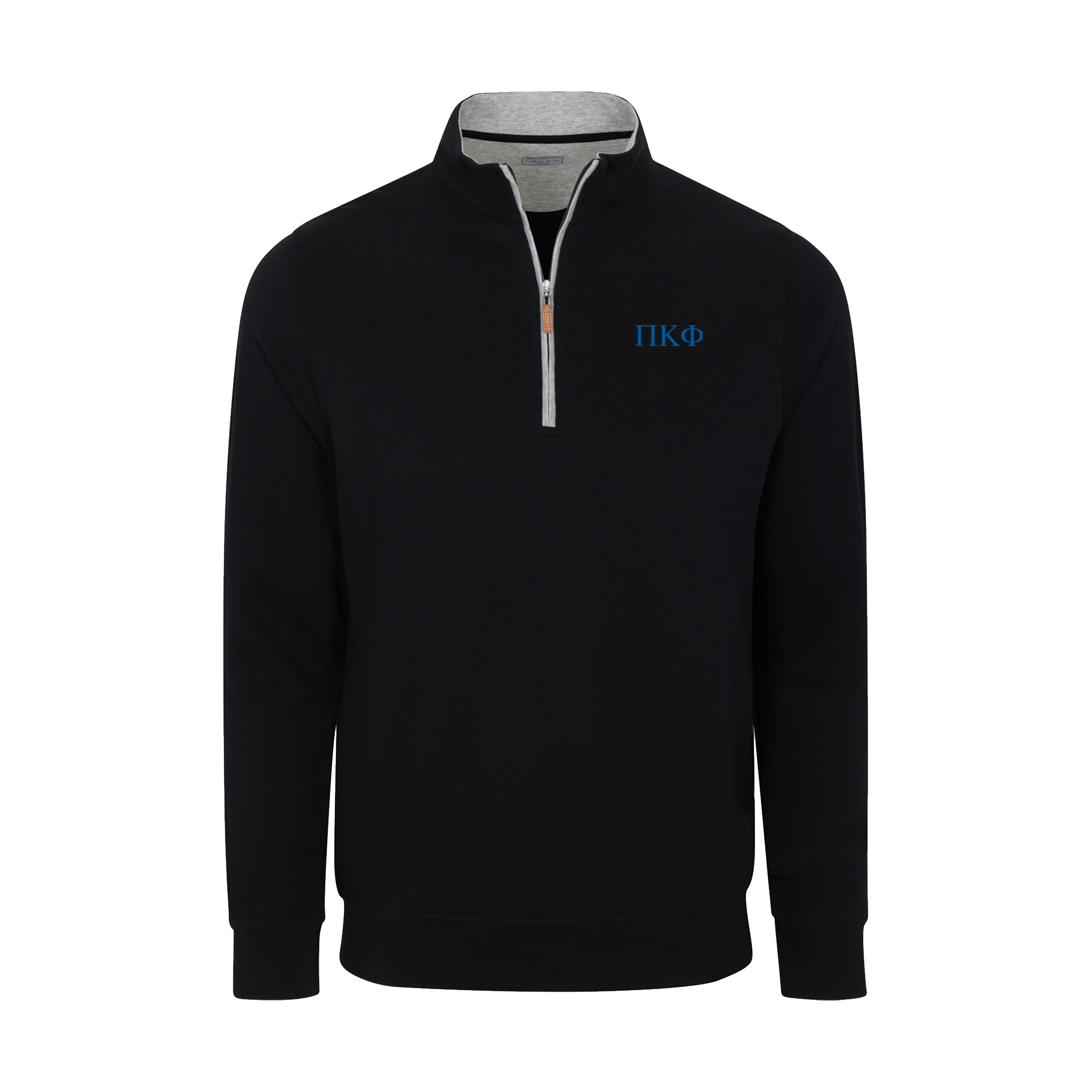 Collars & Co. Pi Kappa Phi Heather Cloud Cotton Quarter Zip Pullover B