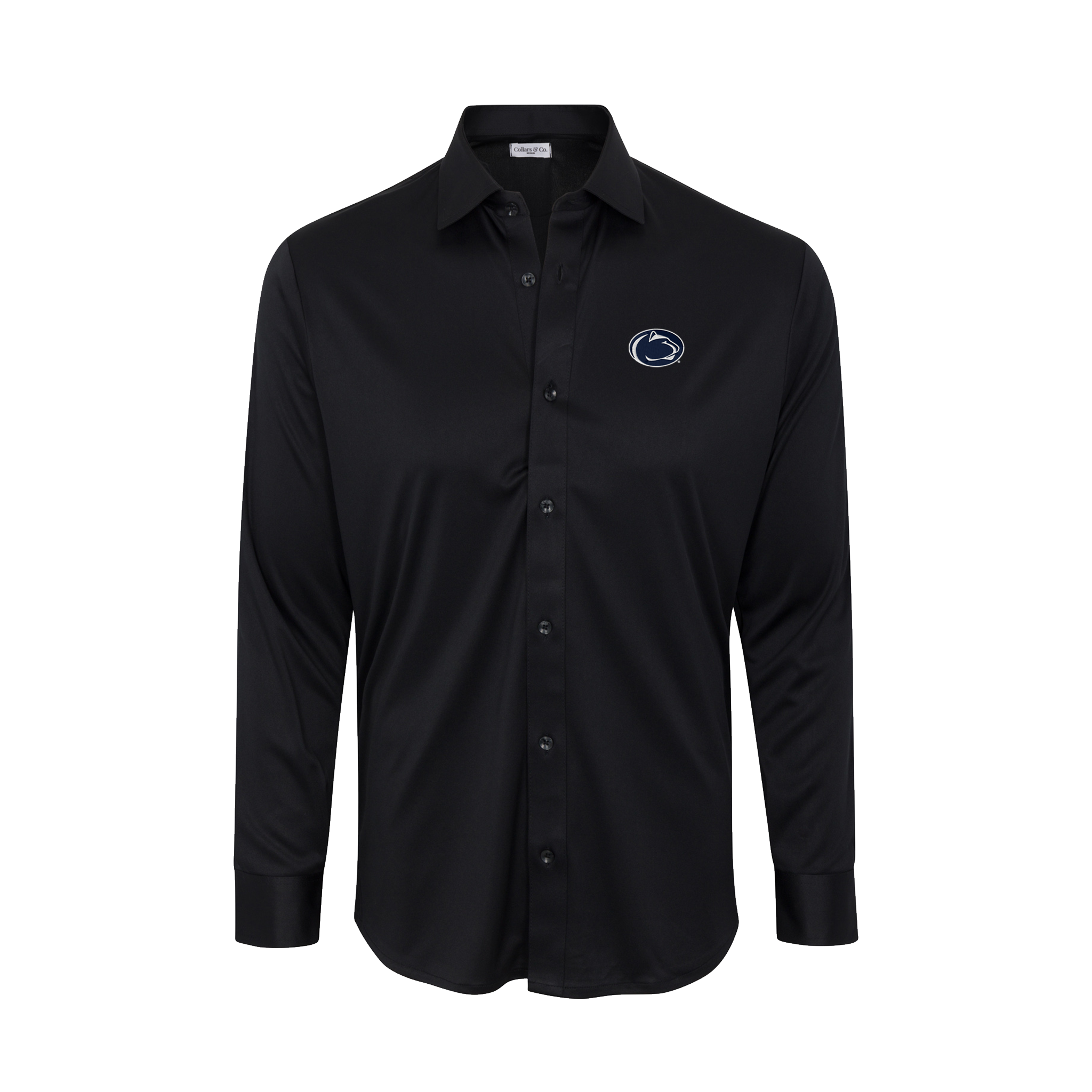 Penn State Quattro Flex Dress Shirt with Semi-Spread Collar Black ...