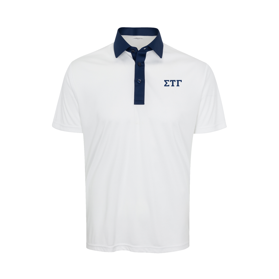 Collars & Co. Sigma Tau Gamma Semi-Spread Collar Polo Austin White wit