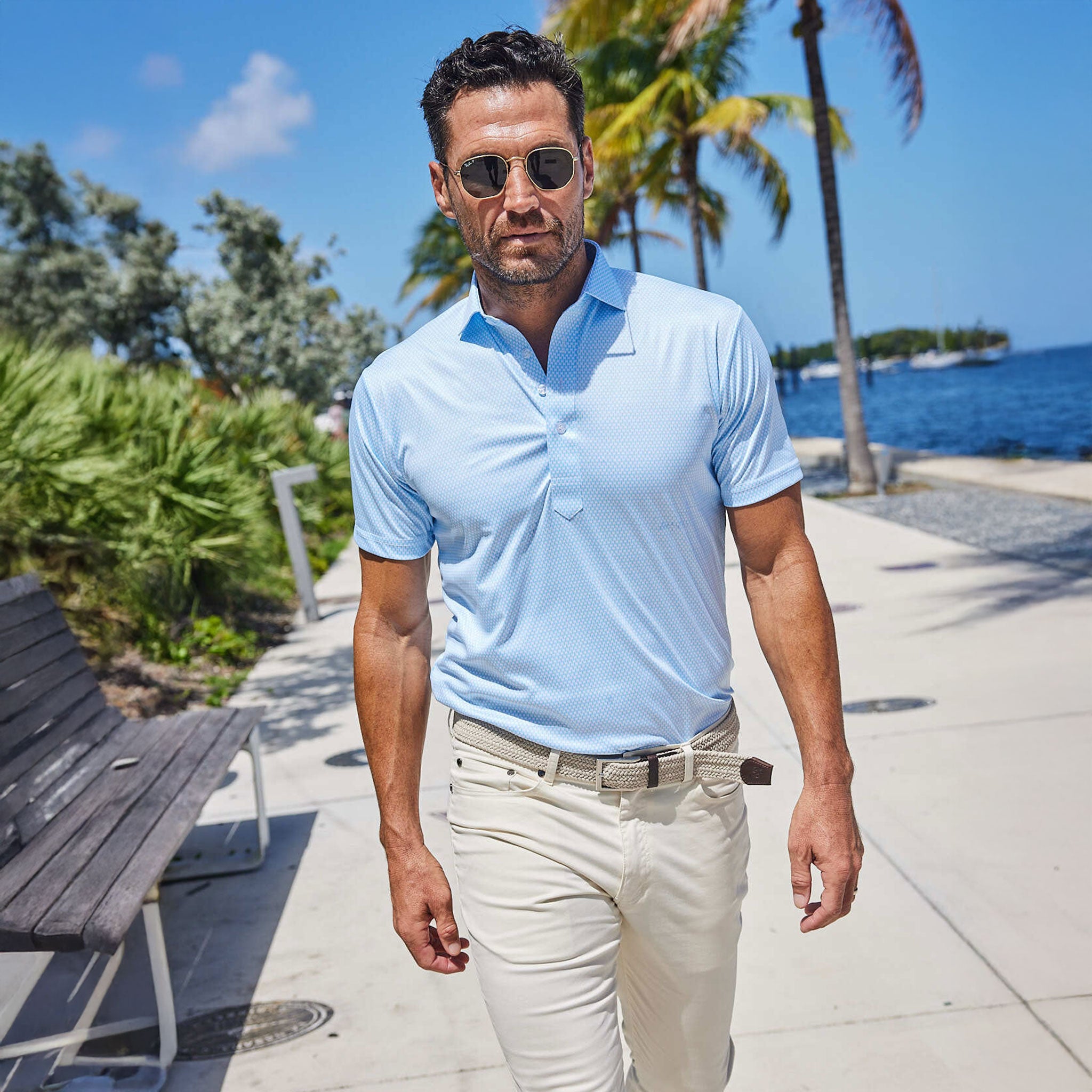 Semi-Spread Collar Polo Vantage Sky Blue – Collars & Co.