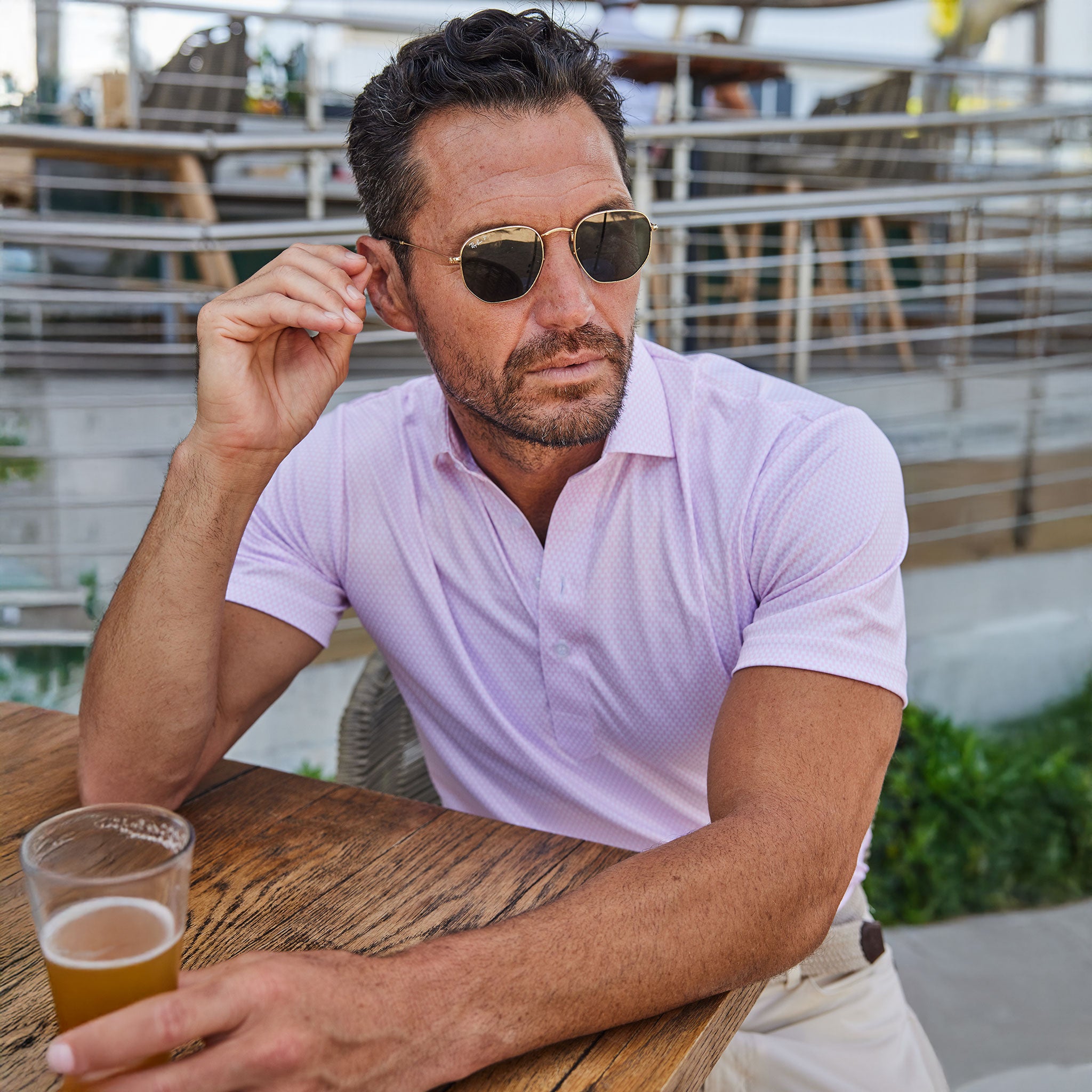 Semi-Spread Collar Polo Vantage Pink Original – Collars & Co.